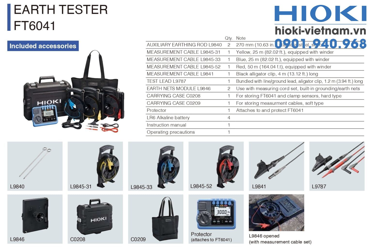 Thiết Bị Đo Điện Trở Suất/Điện Trở Đất Hioki FT6041 | Hioki VietNam Nhà phân phối Hioki Việt Nam ...